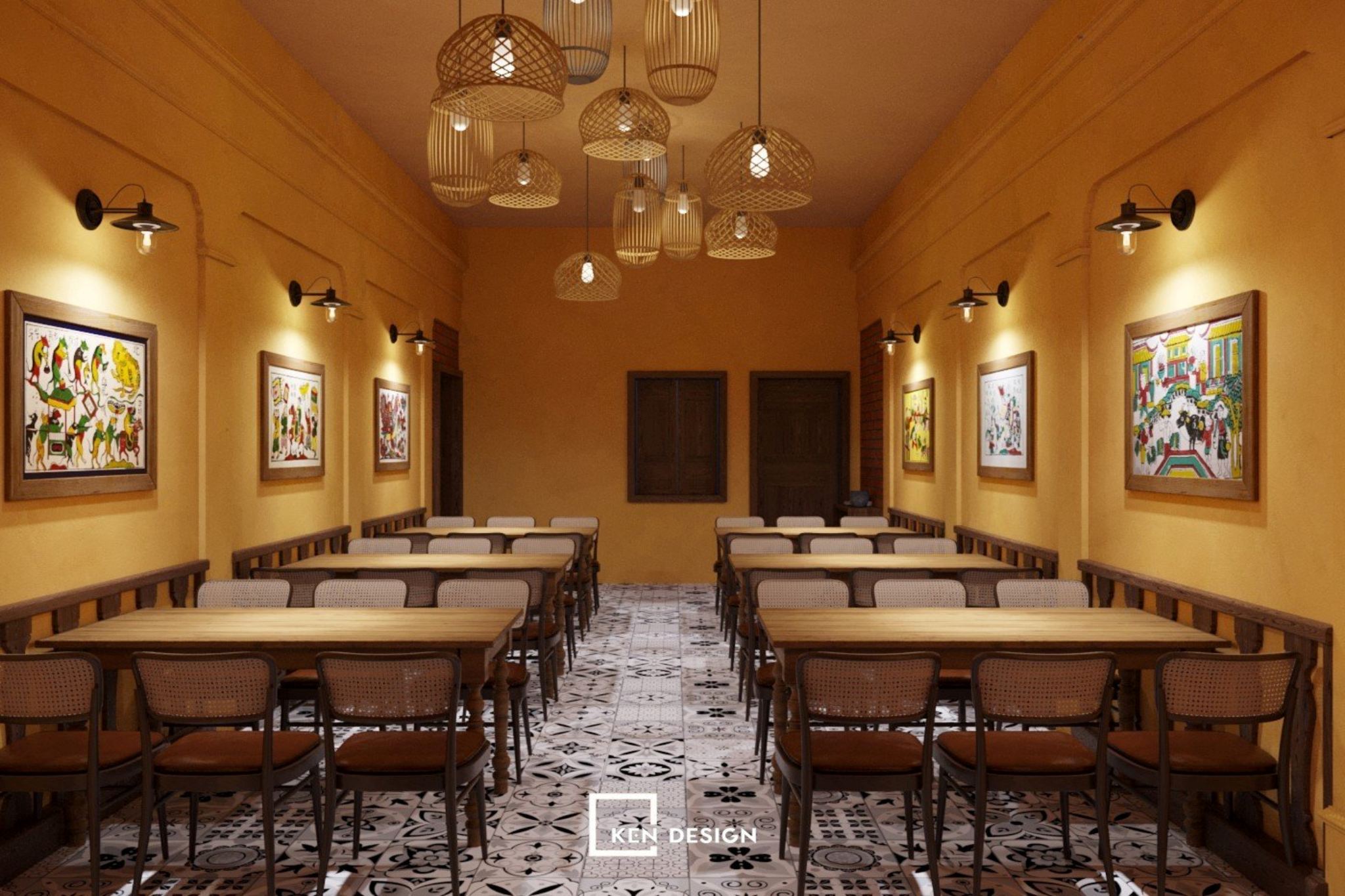 Dự án thi công nhà hàng lẩu cá kèo miền Tây tại Hà Nội | Kendesign